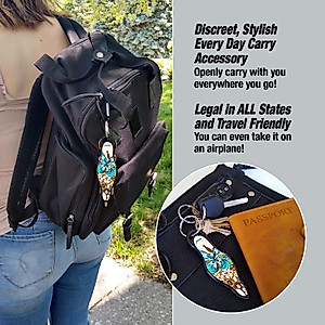 MUNIO Original Self Defense Keychain Kit - Self Protection Personal Safety Essentials, Portable Defense Kubotan, Legal for Airplane Carry - TSA Approved - Made in USA (Brownie)