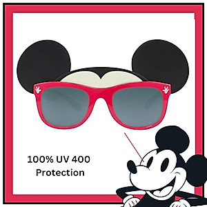 Sun-Staches Official Mickey Mouse Sunglasses for Kids | Disney Eyewear, Party Accessory or Costume | UV 400 | One Size Fits Most Kids