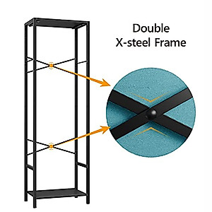 CubiCubi Dresser for Bedroom, Tall Dresser with 5 Drawers Oxford Fabric Dresser, Storage Tower Organizer for Closet, Hallway, Living Room, College Dorm, Steel Frame, Wood Top, Tiffany Blue