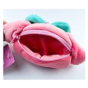 My Melody Cute Soft Pink Plush Coin Wallet Pouch Bag w/Bag Clip