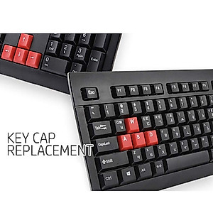 TULGIGS Gaming Wire Keyboard + Mouse + Keyskin, Silicon Keyboard Cover