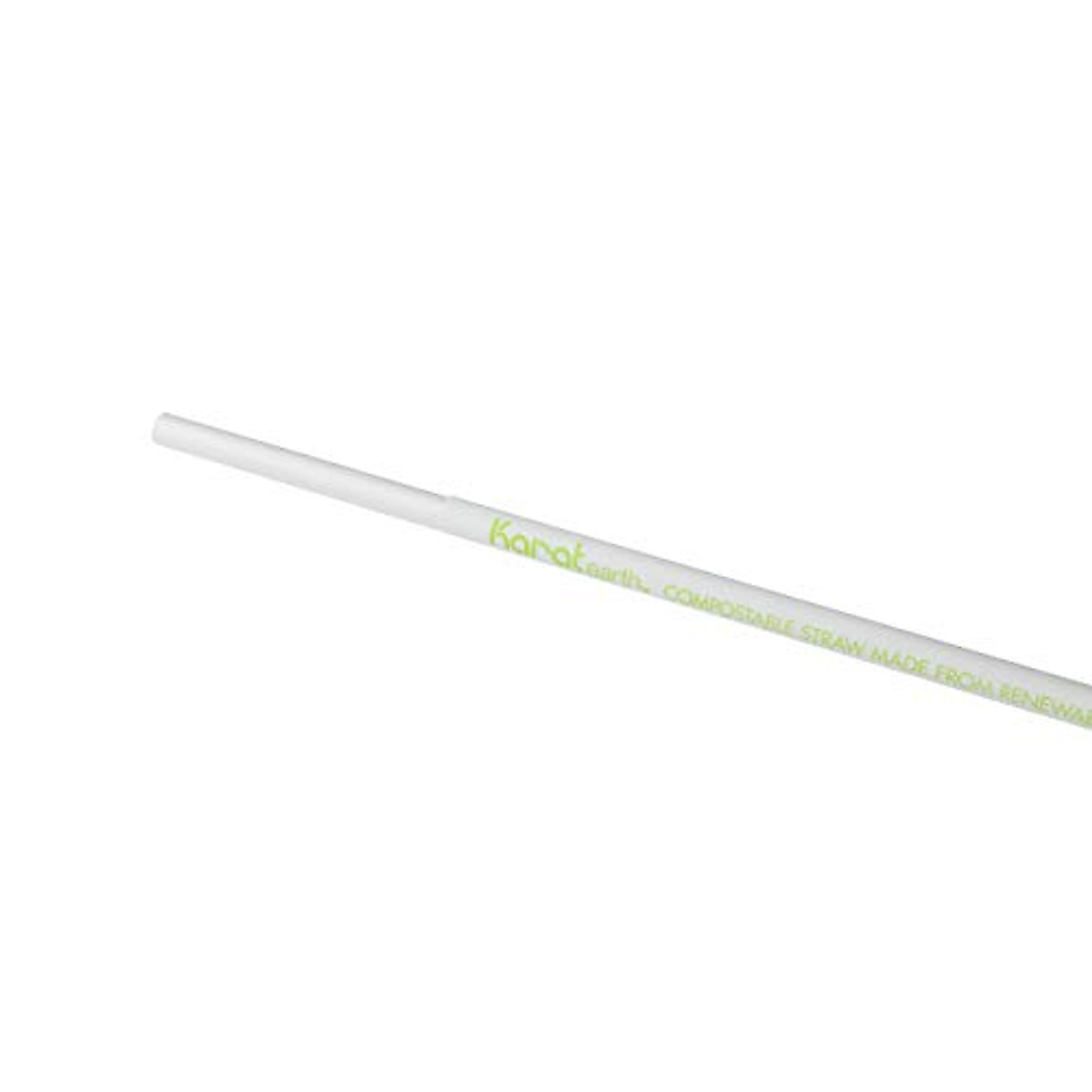 Karat Earth KE-C9300W 7.75" Paper Wrapped Jumbo Paper Straw (5mm) - White (2,000 ct)