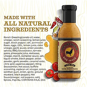 Branch Sauce Co. - Branchero Spicy BBQ Sauce, Sweet & Smoky Barbecue Sauce Blended with Creamy Ranch Dressing, BBQ Sauce for Marinating, Glazing, Basting and Dipping, 12 fl. oz, 2-Pack