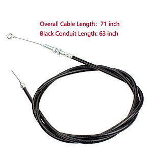 Throttle Cable Casing 63" Long Inner Wire 71" inch Long for Manco 8252-1390 ASW Go Kart Go Cart