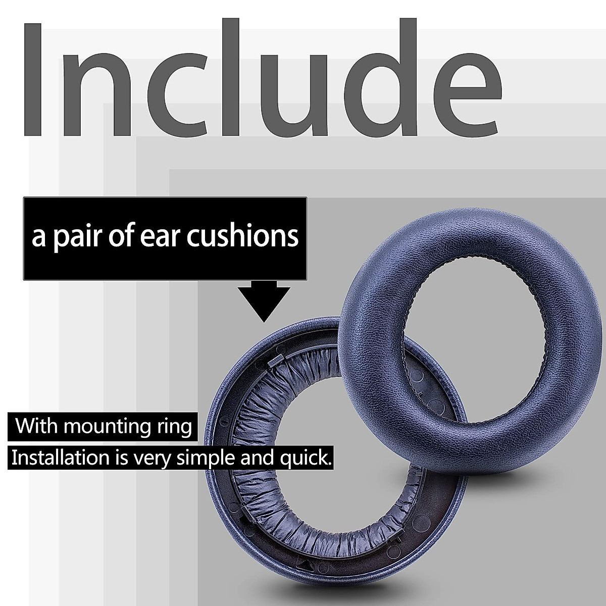 CCRE Earpads Replacement for Playstation 5 PS5 Pulse 3D Headset - Ear Cushion/Ear Cups (Dark Blue)
