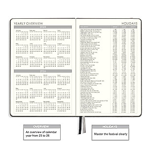 2023 Planner - Weekly & Monthly Planner 2023 With Calendar Stickers, Jan 2023 - Dec 2023, 5.75" X 8.25", A5 Premium Thicker Paper with Pen Holder, Inner Pocket and 88 Notes Pages - Gray