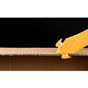 OLFA Disposable Concealed Blade Safety Knife, 10 Knives (SK-15/10) - Disposable Multi-Purpose Safety Box Cutter w/Concealed Blade, Tape Splitter, & Non-Slip Ergonomic Handle (10 Pack)