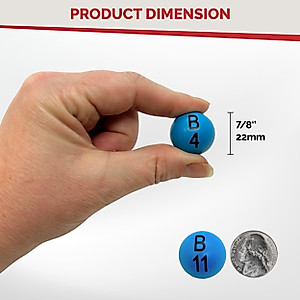 MR CHIPS Easy Read 7/8" Bingo Balls - Fade and Scratch Resistant Large Letters & Numbered Balls That Will Never Rub Off – Bingo Balls for Bingo Game