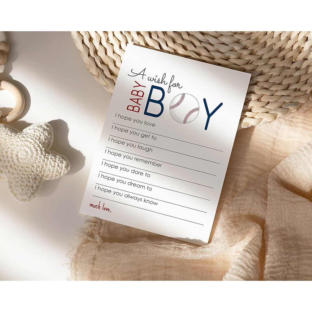 Paper Clever Party Baseball Wishes for Baby, 20 Pack – Cute Words of Wisdom for Baby Boy, Baby Shower Game Planning, Guest Book Alternative, Parents Keepsake Activity, Wishing Well Birthday Ideas