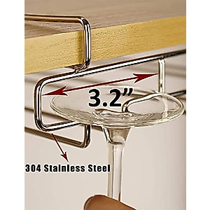 Wine Glass Shelf, Upside-down Home Goblet Iron Art Shelf, Wine Glass Hanging Storage Rack 3 Rows (Size : 2)