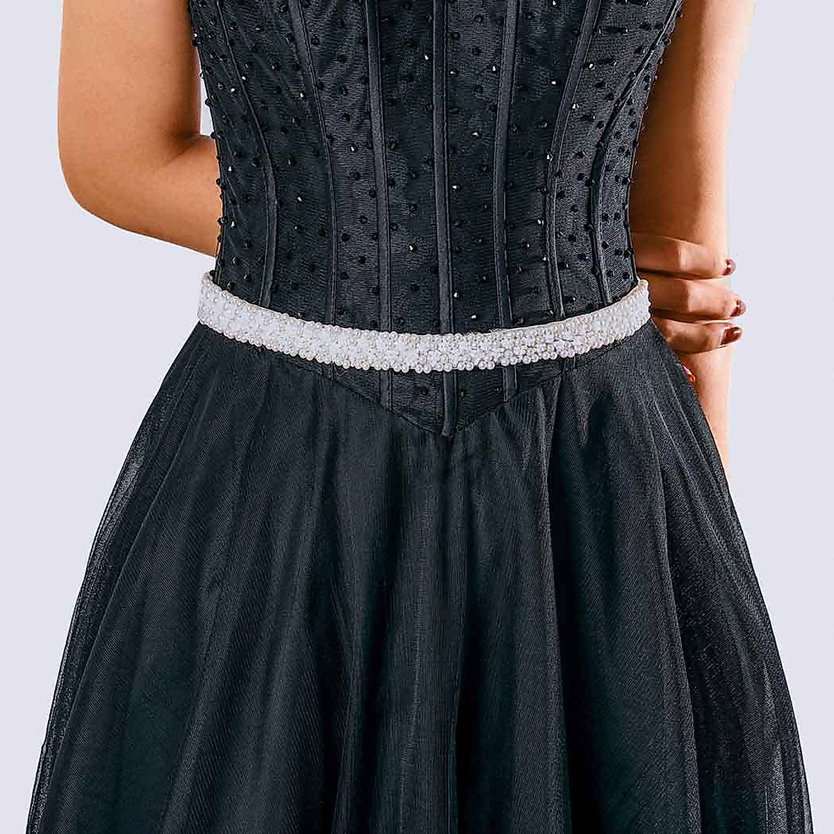 Campsis Pearl Bridal Belt Handmade Wedding Dress Belt Sashes Ivory Beaded Accessories For Bridal Gowns(S)