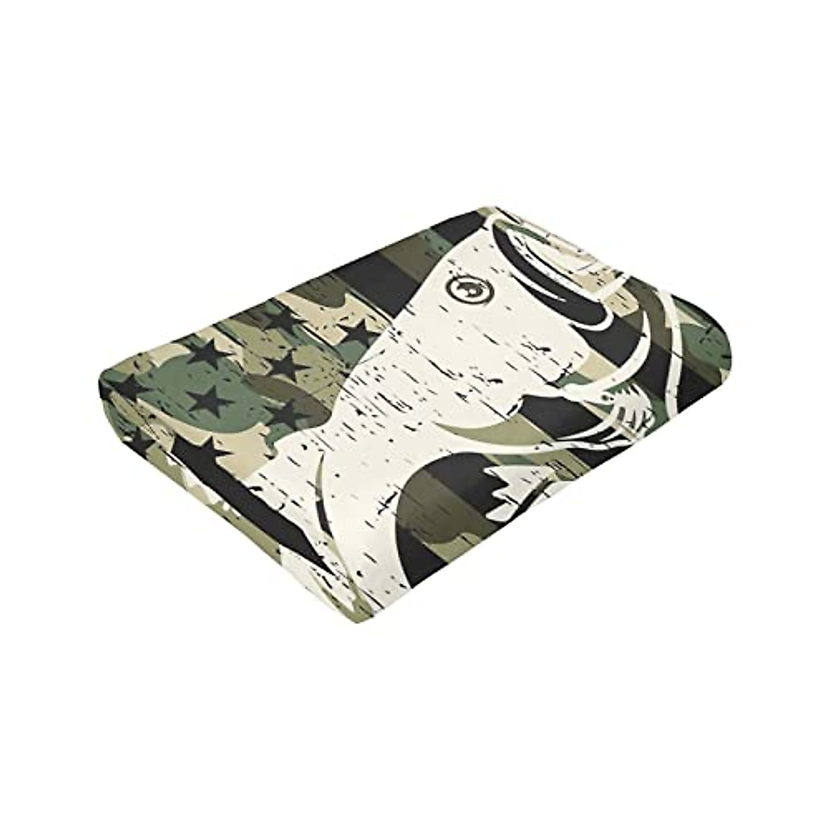 Bass Fish Flag Green Blanket Soft Lightweight Throw Blanket Comfortable Warm Bed Blanket for Bedroom Living Room Sofa Couch(50"x40")