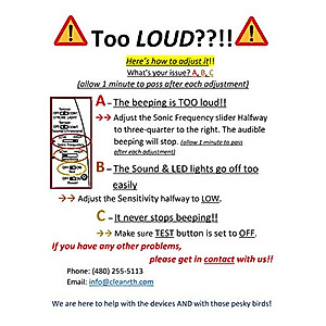 Cleanrth TSBR620 Super Advanced Sonic/Ultrasonic Bird Repeller w/Triple Scan Technology