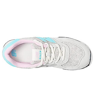New Balance Kids 574 V1 70s Racing Lace-up Sneaker, BRIGHTON GREY/SUMMER AQUA/LILAC CLOUD, 2 W Little Kid (4-8 Years)