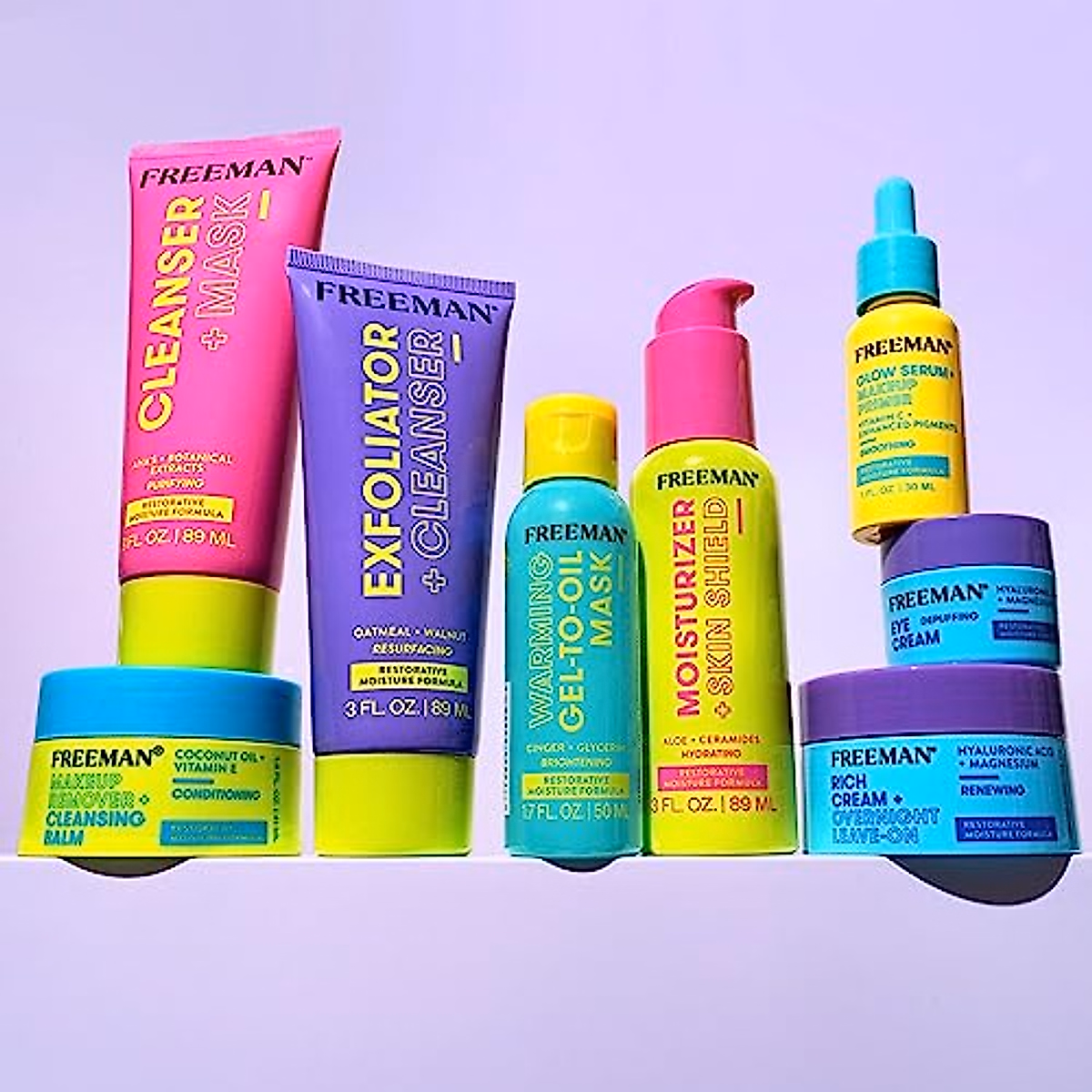 Freeman Restorative Makeup Remover + Cleansing Balm, Moisturizing & Conditioning, Coconut Oil & Vitamin E, Lightweight Formula Gently Removes Makeup & Cleanses Skin, 1.4 fl.oz. Jar, 1 Count