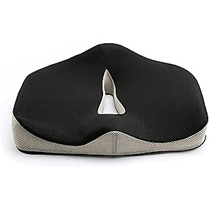 DULASP Memory Foam Seat Cushion for Office Chair,Non-Slip Sciatica Pillow for Sitting Helps with Sciatica Back Pain