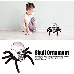 2023 New Skull Tarantula Toy, Remote Control Spider, Spooky RC Spider Prank Toy with Light Up Eyes, High Simulation Fake Spider, Great Hallowee Toy for Kids