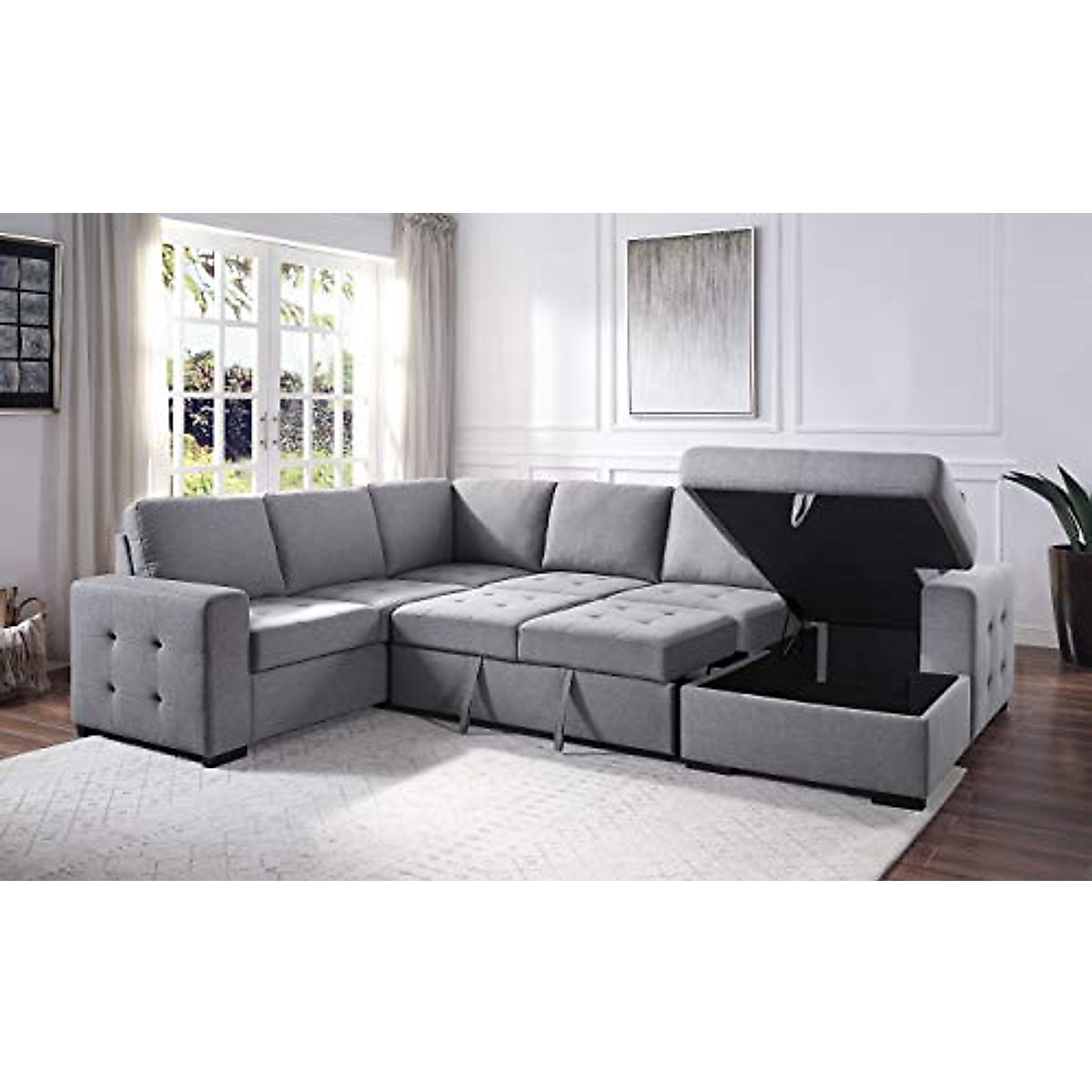 Acme Furniture Nardo Sectional, Gray