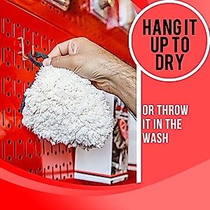 Maxshine Microfiber Wash Mitt Finger Wheel Car Wash Mitt and Dusting Mitt for Car Detailing, 2pcs/Pack Car Wash Glove for Small Areas, Car Detailing Accessories and Supplies