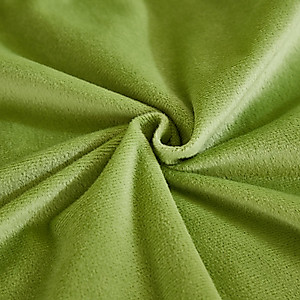 JAUXIO Faux Fur Fluffy Body Pillow Cover Luxury Striped Plush Decorative Body Pillowcase, Ultra Soft and Cozy Zipper Closure 21 x 54 Inches, Apple Green