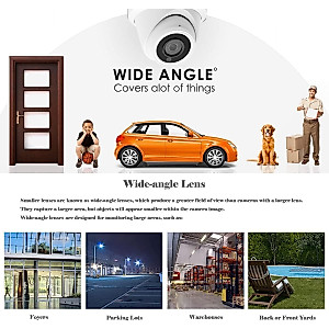 Real HD 4MP PoE IP Turret Dome Camera, 2.8mm Wide Angle, H.265, Support Firmware Upgrade, ONLY Compatible with Hik Vision NVR, NDAA Compliant