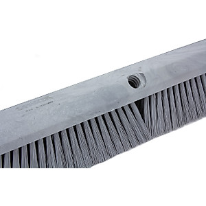 SPARTA 41890EC23 Omni Sweep Plastic Push Broom Head, Heavy Duty, Industrial Broom With Color Code System For Outdoor, Indoor, Garage, Concrete, Patio, Kitchen, Bathroom, 18 Inches, Gray