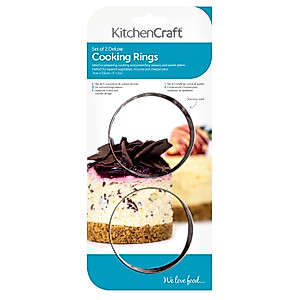 Kitchen Craft Cooking Rings, Stainless Steel, 7 x 3.5 cm, Set of 2