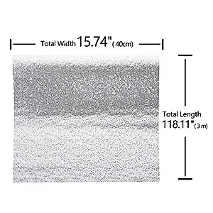 VEELIKE Kitchen Backsplash Wallpaper Peel and Stick Aluminum Foil Contact Paper Self Adhesive Oil-Proof Heat Resistant Wall Sticker for Countertop Drawer Liner Shelf Liner (15.74x118.11inches)