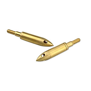 MILAEM 6 Pcs 125 Grain Archery Whistle Broadheads Copper Signal Arrowheads Archery Targeting Whistle Arrow Tips for Crossbow and Compound Bow (Yellow, 3 Hole)