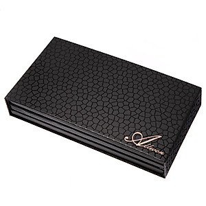 Allwon 3-Layer Rotation Magnetic Palette 3 in1 Empty Makeup Palette Storage Box for Eyeshadow Lipstick Blush Powder (Black)