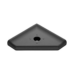 Questech Décor 5 Inch Shower Soap Dish, Bathroom Shelf Storage Organizer, Lugged For New Construction, Corner Shower Shelf Caddy For Tiled Shower Walls, 5 Inch Geo Lugged, Graphite Black