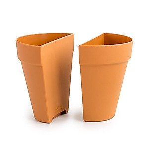 Suck UK - Bookends | Plant Pot Book Ends | 2 Decorative Book Ends for Shelves | Holder & Indoor Plant Office Accessories | Flower Pot Set for Plants | Aesthetic Home Decor & Gifts Her