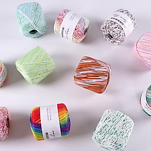 50g/Ball Colorful Lace 100% Cotton Yarn Segmental Dyeing Gradient Yarn DIY Hand Knitting Crochet Garment Doll Lace Yarn (Color : 1PC 756)