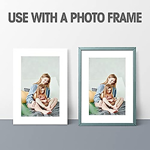 Golden State Art, Pack of 10 White Pre-Cut 5x7 Picture Mat for 4x6 Photo with White Core Bevel Cut Mattes Sets. Includes 10 High Premier Acid Free Bevel Cut Matts & 10 Backing Board & 10 Clear Bags