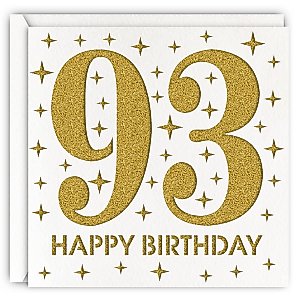 MAGJUCHE Gold 93rd Birthday Card, Laser Cut Glitter Woman Man Age 93 Gift For Mother, Grandmother, Father