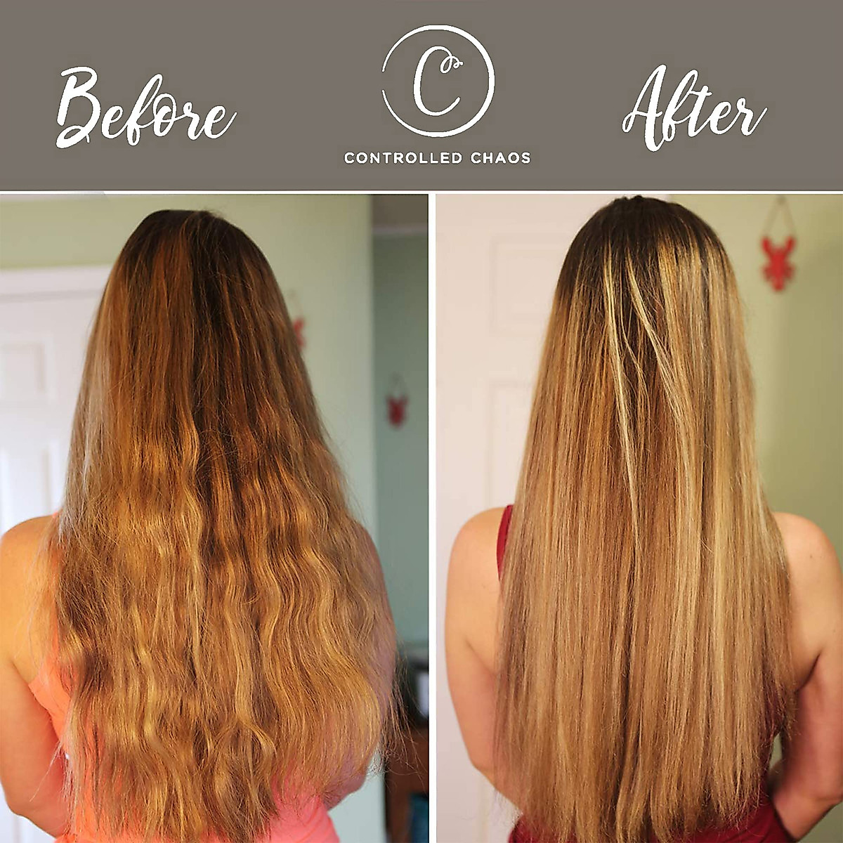 Controlled Chaos As Seen on Shark Tank 8 oz Hair Cleanser & Moisturizing Hair Conditioner Bundle Package - Ultra Stimulating Leave In Conditioner & Sulfate Free Scalp Cleanser for Men & Women