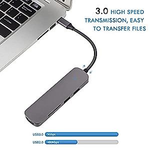 SOLUSTRE USB Ethernet Adapter USB Ethernet Adapter 2 Pack USB Hub Multiport Multi- Port USB hub Data USB hub USB Splitter for Laptop Adapter Hub 5- USB Docking Station USB Docking Station