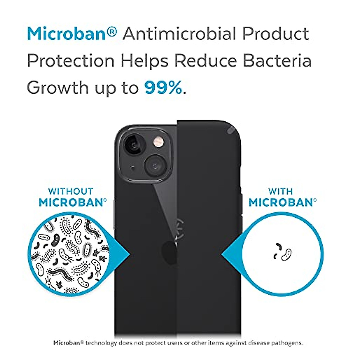 Speck Products CandyShell Pro Case Fits iPhone 13, Black/Slate Grey