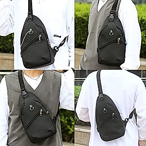 Travel Bag for Nintendo Switch/Lite/OLED, Sling Portable Waterproof Backpack Carrying Crossbody Shoulder Chest Gaming Bag Case for NS Console Dock Joy-Cons & Accessories Storage, USB Charging Port