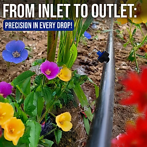 DripRack WHERE EVERY DROP MATTERS... Pressure Compensating Drippers (Pack of 100) - 2L/h Flow Rate by- Ideal for Home Gardens, Orchards, and Greenhouses