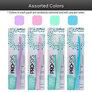 PRO-SYS® Extra Soft Toothbrush with Double Tapered Bristles for Extra Sensitive Gums, Pack of 4 (ADA Accepted)