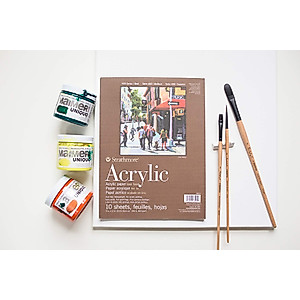 Strathmore Acrylic Paper Pad 9"X12"-10 Sheets -430900