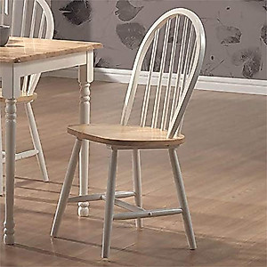 Coaster Home Furnishings Hesperia Windsor Set of 4 Dining Side Chairs, Natural Brown and White