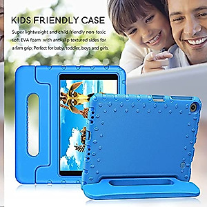 i-original Kids Case for Samsung Galaxy Tab S6 Lite 10.4 inch 2022/2020 Model (SM-P610/P613/P615/P619) - Shockproof Kids Bumper Cover Handle Stand EVA Case(Blue)