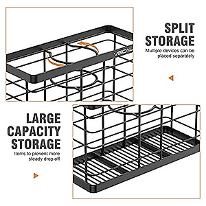 Hair Tool Organizer, Metal Wire Bathroom Wall Mount Hair Care Styling Tool Organizer Storage Basket for Hair Dryer, Flat Iron, Curling Wand, Hair Straightener Brushes Hot Hair Tool Holder