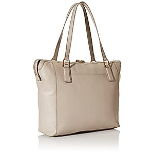 Fossil Women's Jacqueline Eco-Leather Tote Bag Purse Handbag, Graystone (Model: ZB1502788)