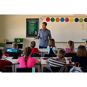 XJF Classroom Rules Poster,12" x 18" Motivational Classroom Poster,Back to School Classroom Decorations,When You Enter This Classroom Poster,Motivational Poster for Kindergarten,Elementary,High School