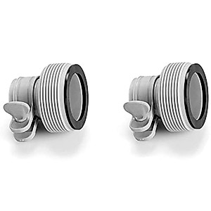 Intex 29061E Type B Pool Clamp on Fittings Converter Pool Accessory, Gray