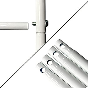 7.8 Ft Metal Garden Arbor Wedding Arch, 2 Sizes Free Combination for Various Climbing Plants, Rose Vines, Bridal Party Decoration (White)