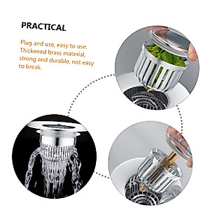 OSALADI 4pcs Kitchen Sink Stopper Strainer Filter Washbasin Plug Bathroom Sink Drainer Bathtub Drain Plug Bathroom Sink Stoppers Bathtub Sink Stopper Sink Plug Brass Toilet Plug
